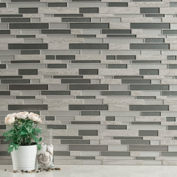 MSI Snowmass Random Sized Glass/Porcelain Linear Mosaic Tile | Wayfair