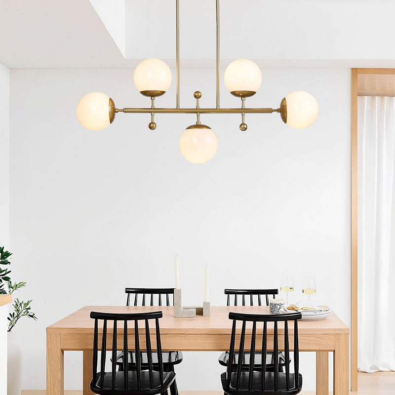 Mercury Row® Palko 5 - Light Dimmable Kitchen Island Modern Linear ...