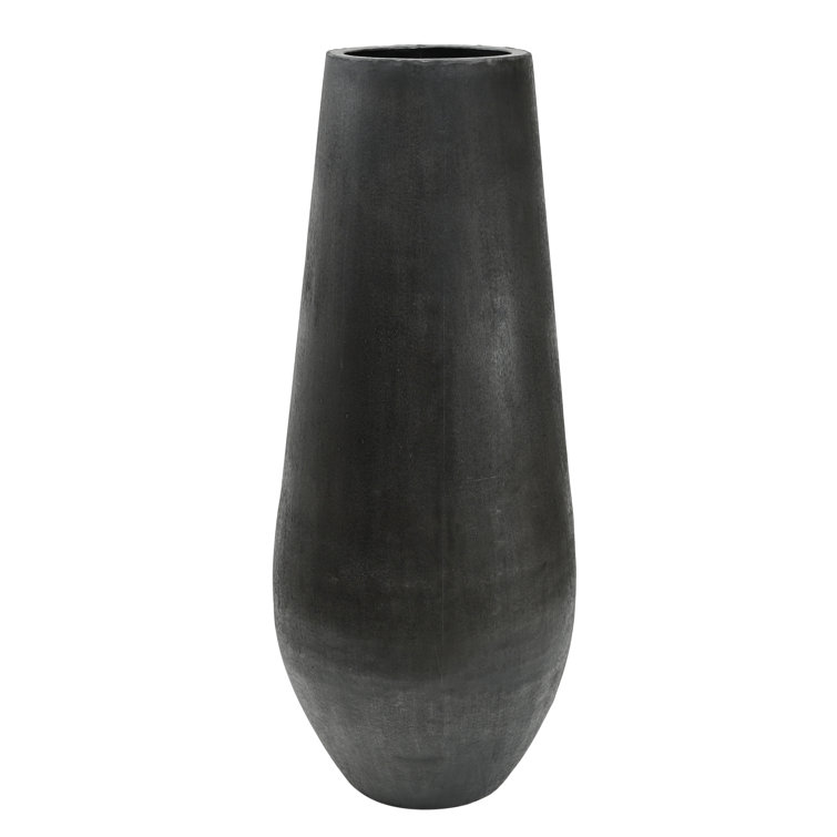 Ebern Designs Judsen Mink Pot Made of Black Aluminum Sheet | Wayfair.co.uk