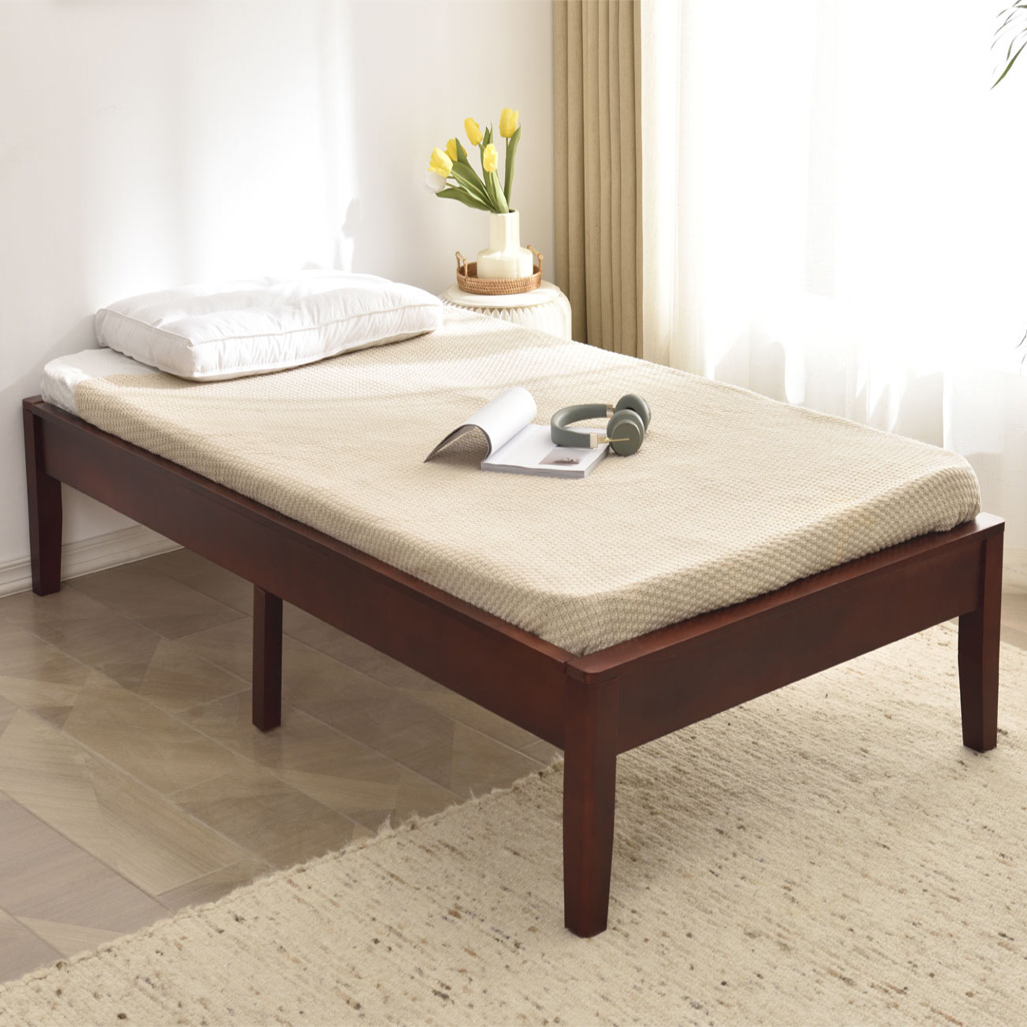 Red Barrel Studio® Solid Wood Bed | Wayfair