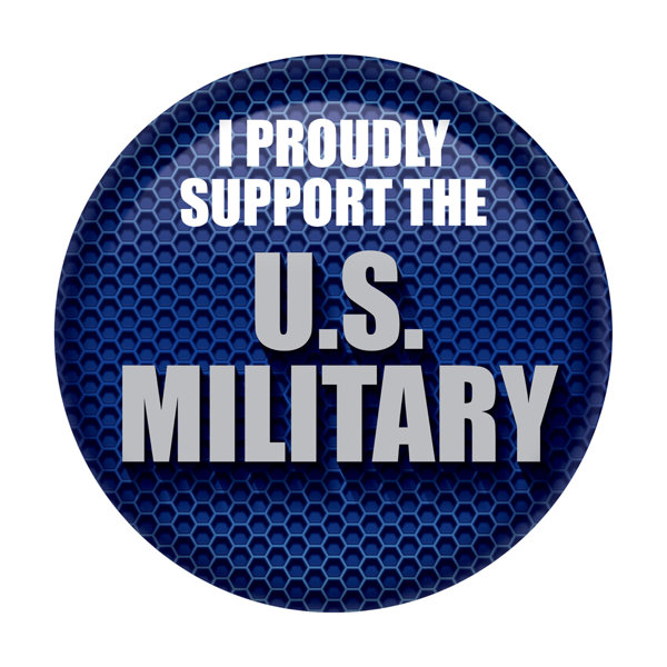 The Beistle Company I Proudly Support U SMilitary Button | Wayfair