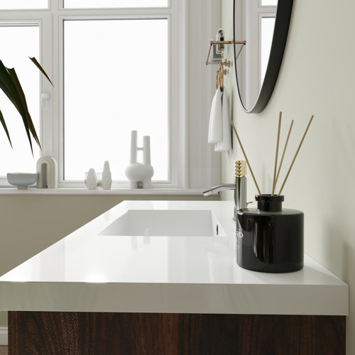 Latitude Run® 47.3'' Wall Mounted Single Bathroom Vanity with Resin ...