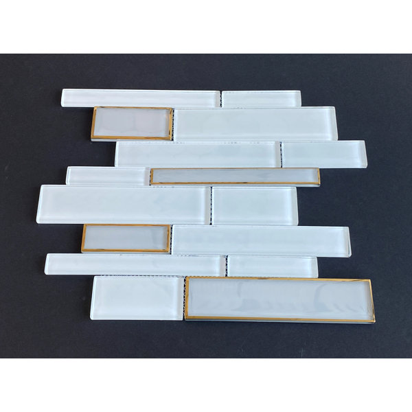 ES Stone Random Sized Glass Linear Mosaic Wall Tile | Perigold