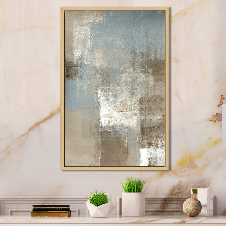 17 Stories Grey Meets Brown Abstract Art III Gray Meets Brown Abstract ...