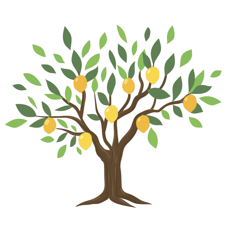 Gracie Oaks Lemon Tree Wall Decal | Wayfair