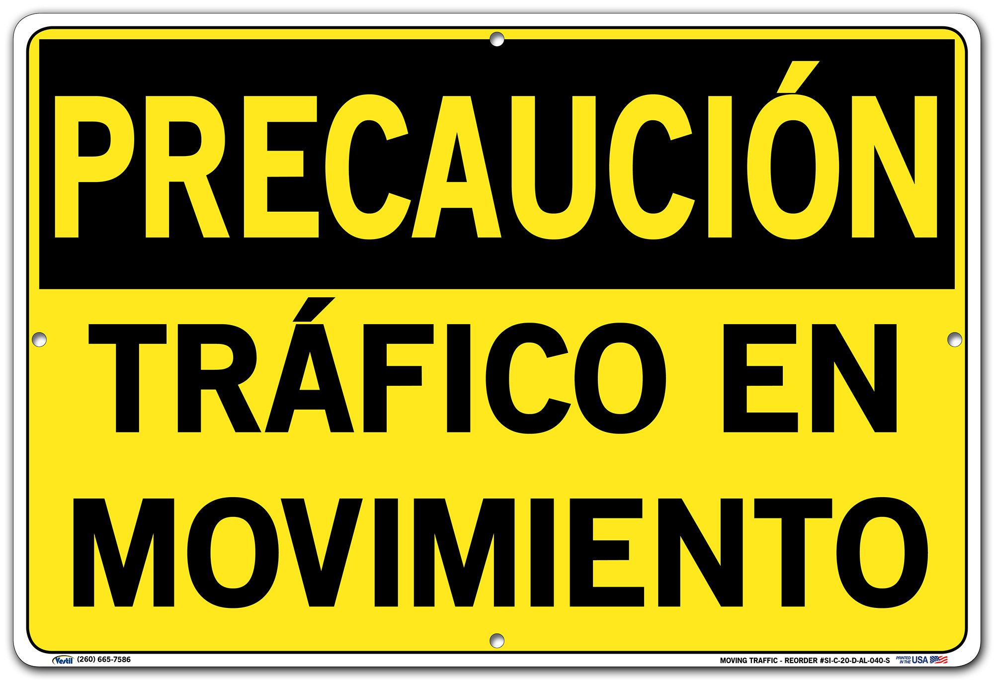 Vestil Moving Traffic Caution Sign | Wayfair