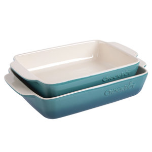 Crock-Pot 2 Piece Ceramic Bakeware Set, Red & Reviews | Wayfair