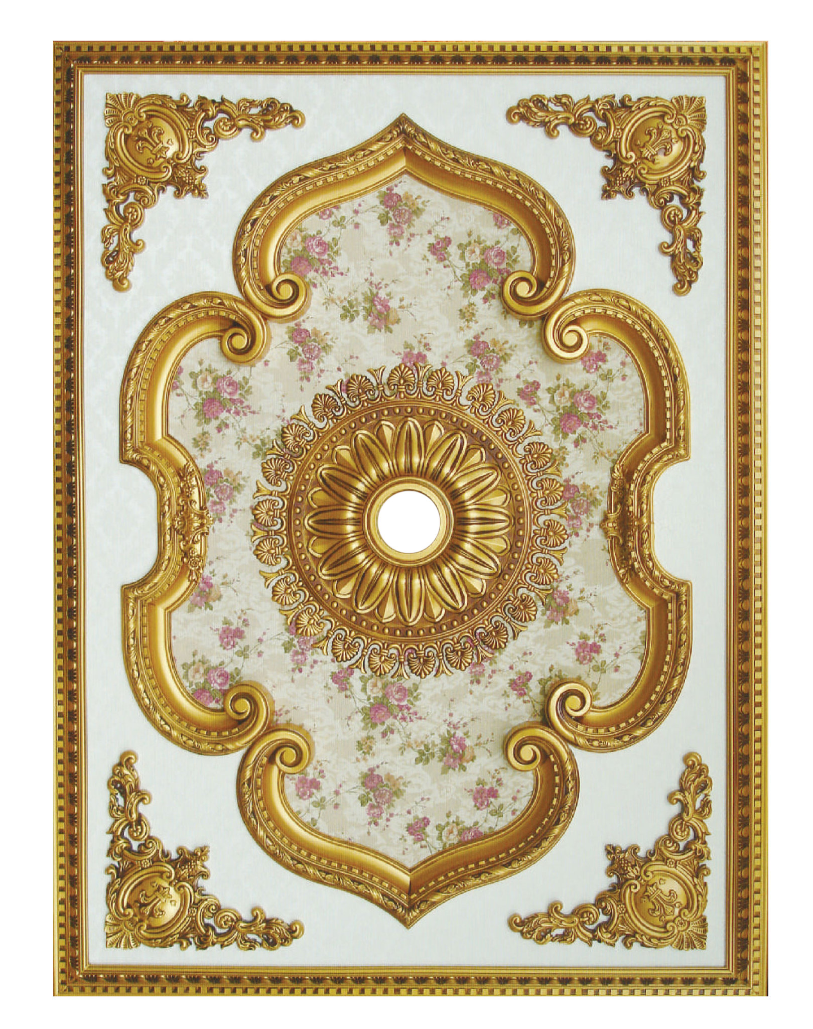 Artistry Lighting Rose Center Rectangle Ceiling Medallion | Wayfair