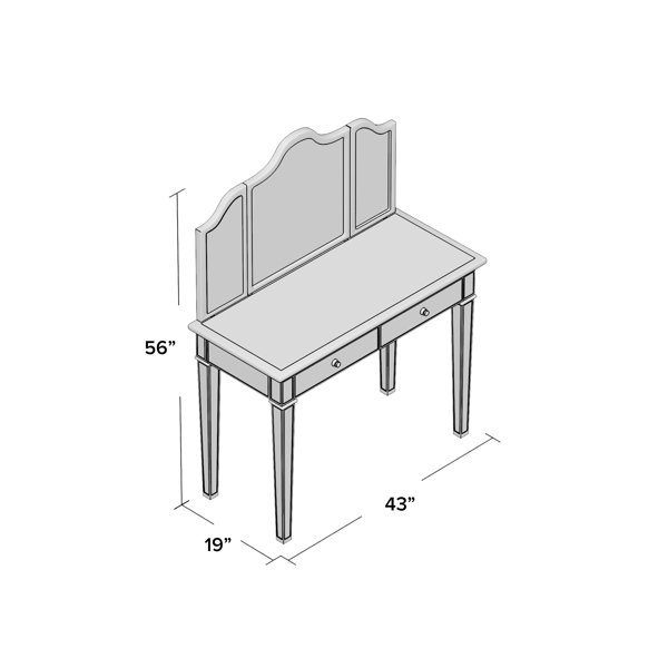House of Hampton® Denel Vanity & Reviews | Wayfair
