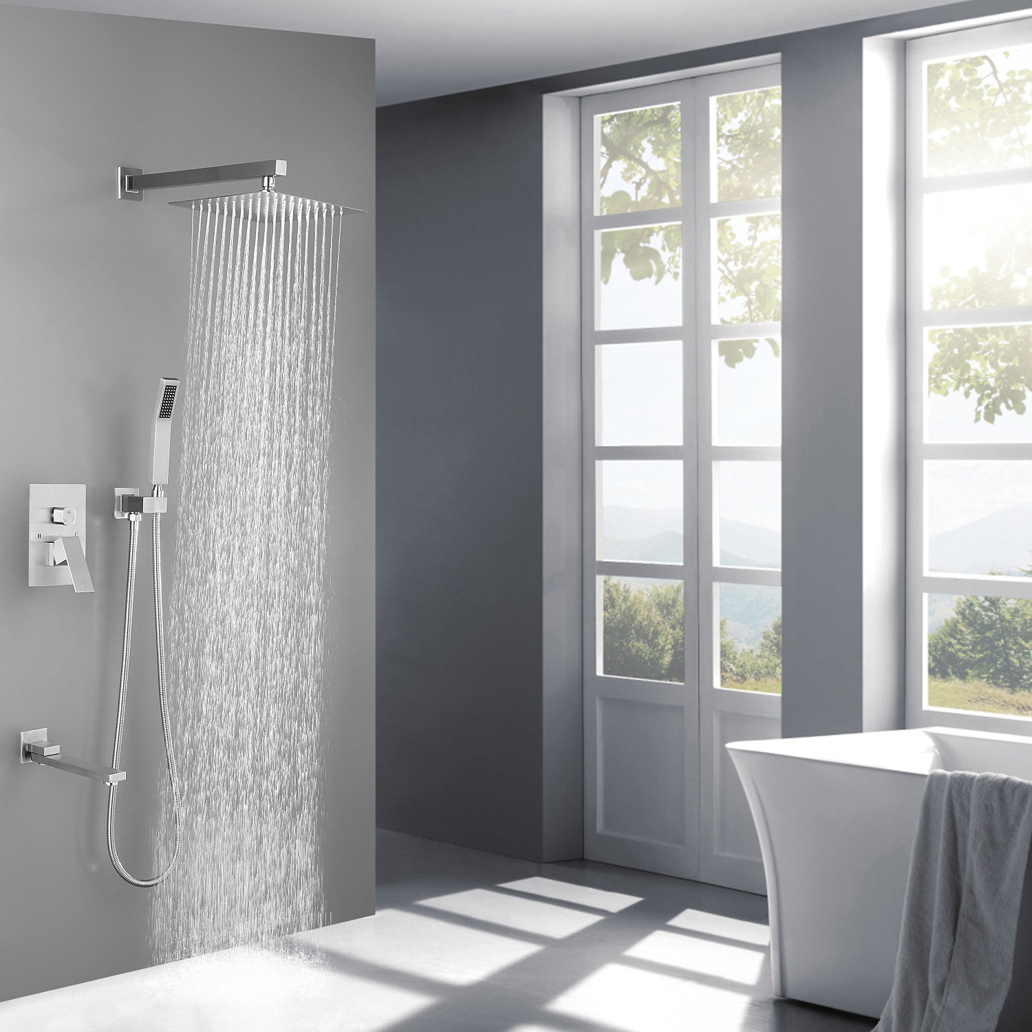 Ember Valley Ceiling Mounted Shower System | Wayfair