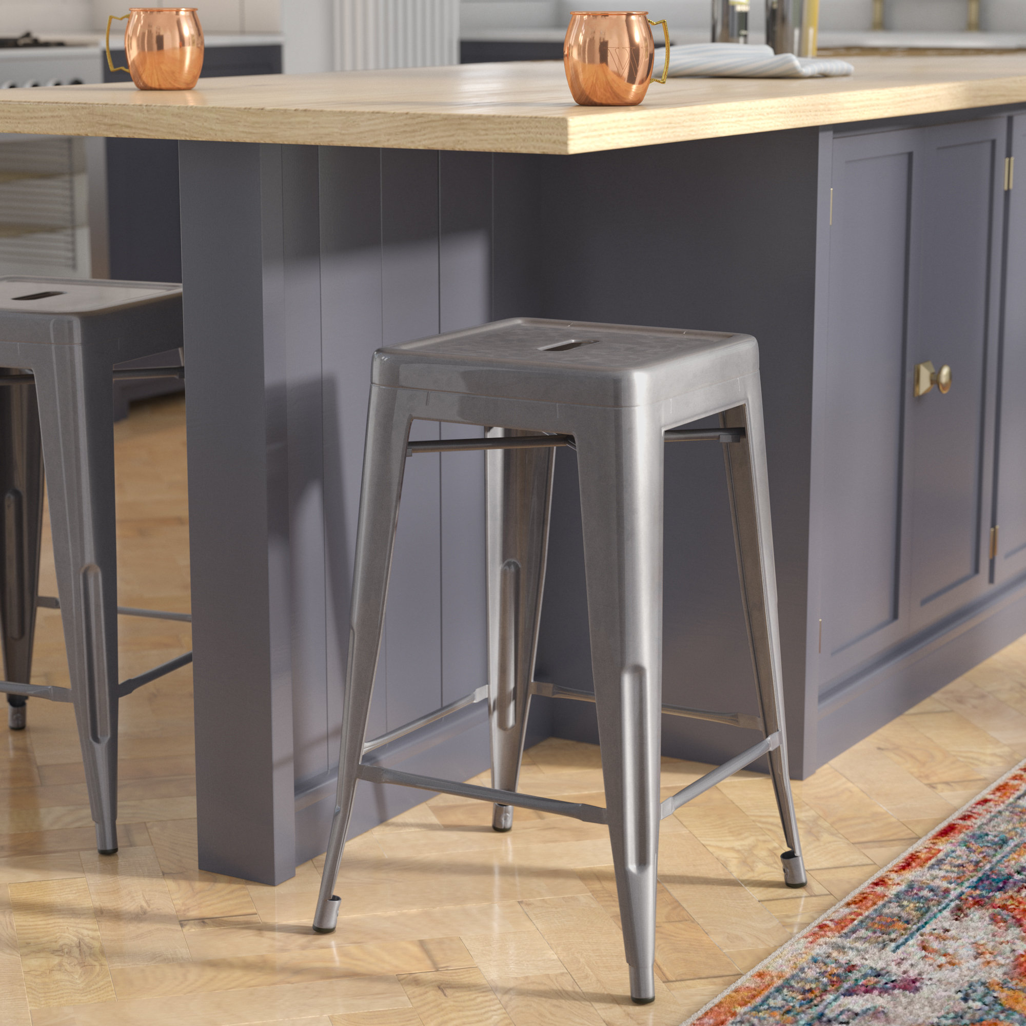 17 Stories Maxbass Stool & Reviews | Wayfair