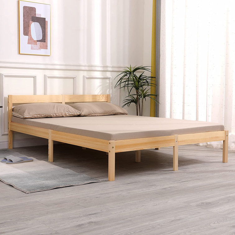 Latitude Run Solid Wooden Bed Double Bed Frame | Wayfair.co.uk