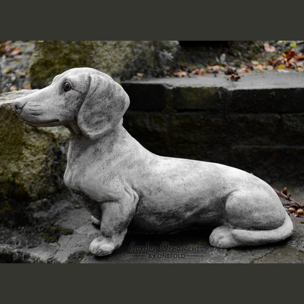 Happy Larry Lowry Dachshund Stone Garden Statue & Reviews | Wayfair.co.uk