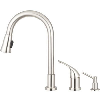 Pacific Bay Grandview Pull Down Kitchen Faucet with Soap Dispenser ...