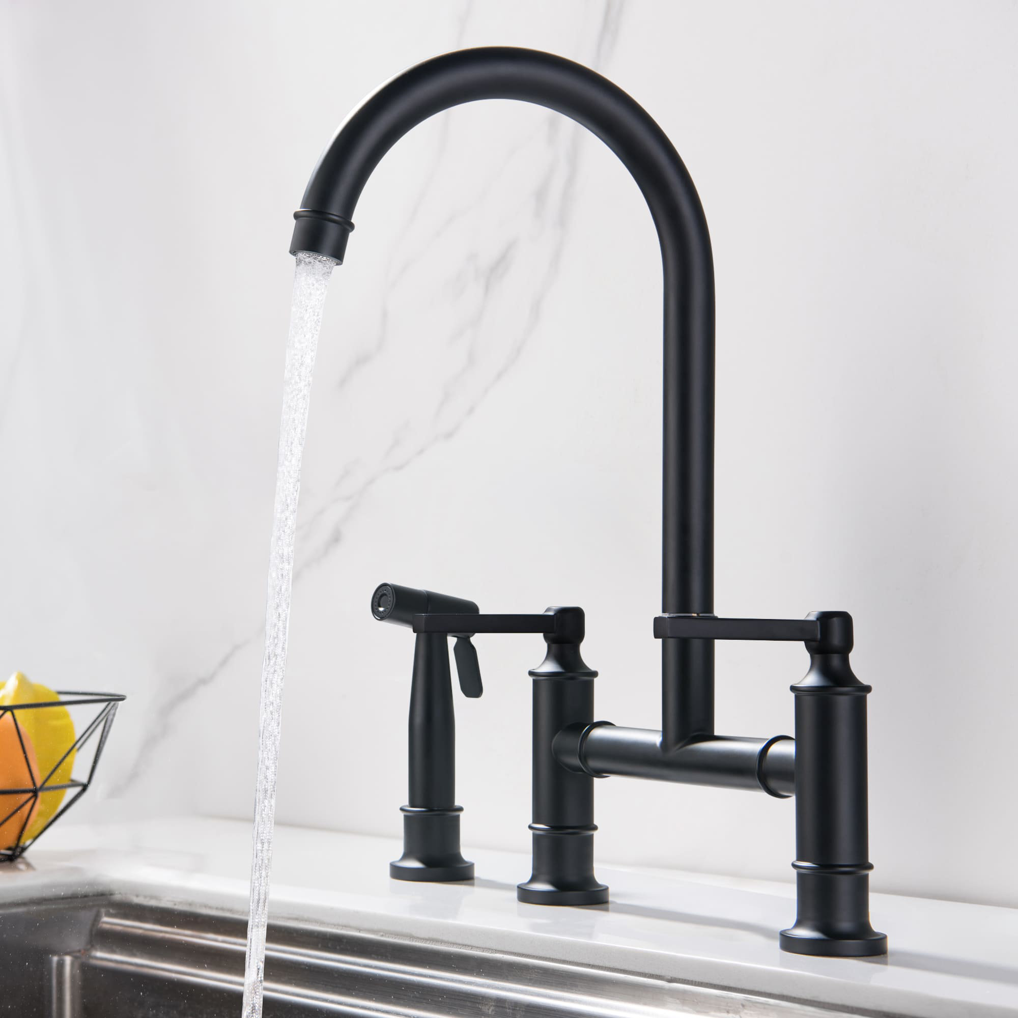 AWZTOO Kitchen Faucet with Side Spray | Wayfair