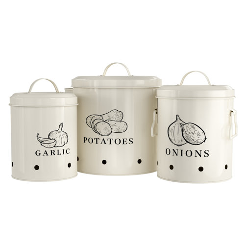 kook Potato, Onion, Garlic 3 Container Food Storage Set & Reviews | Wayfair