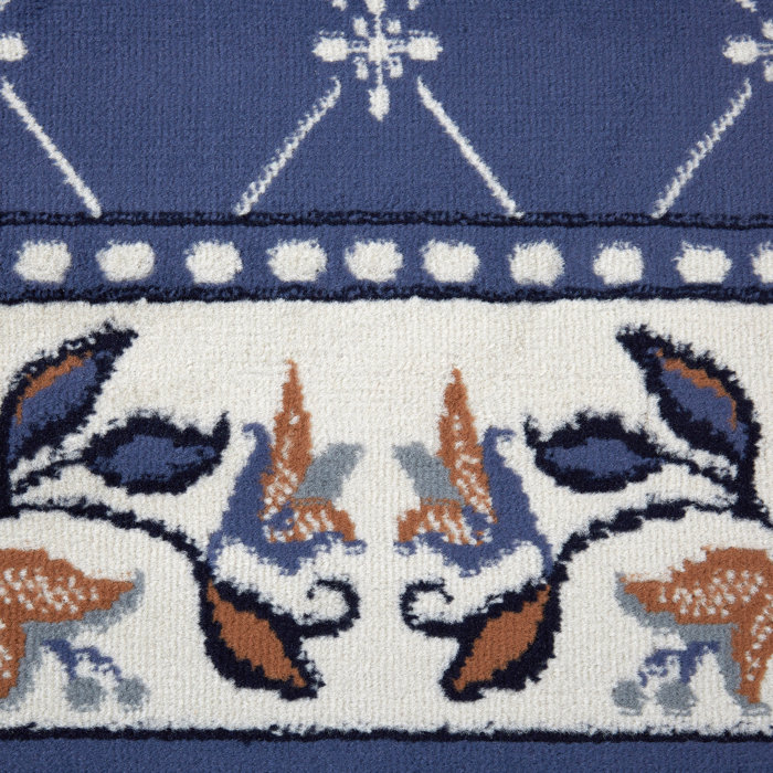Charlton Home® Modena Performance Country Blue Rug & Reviews | Wayfair
