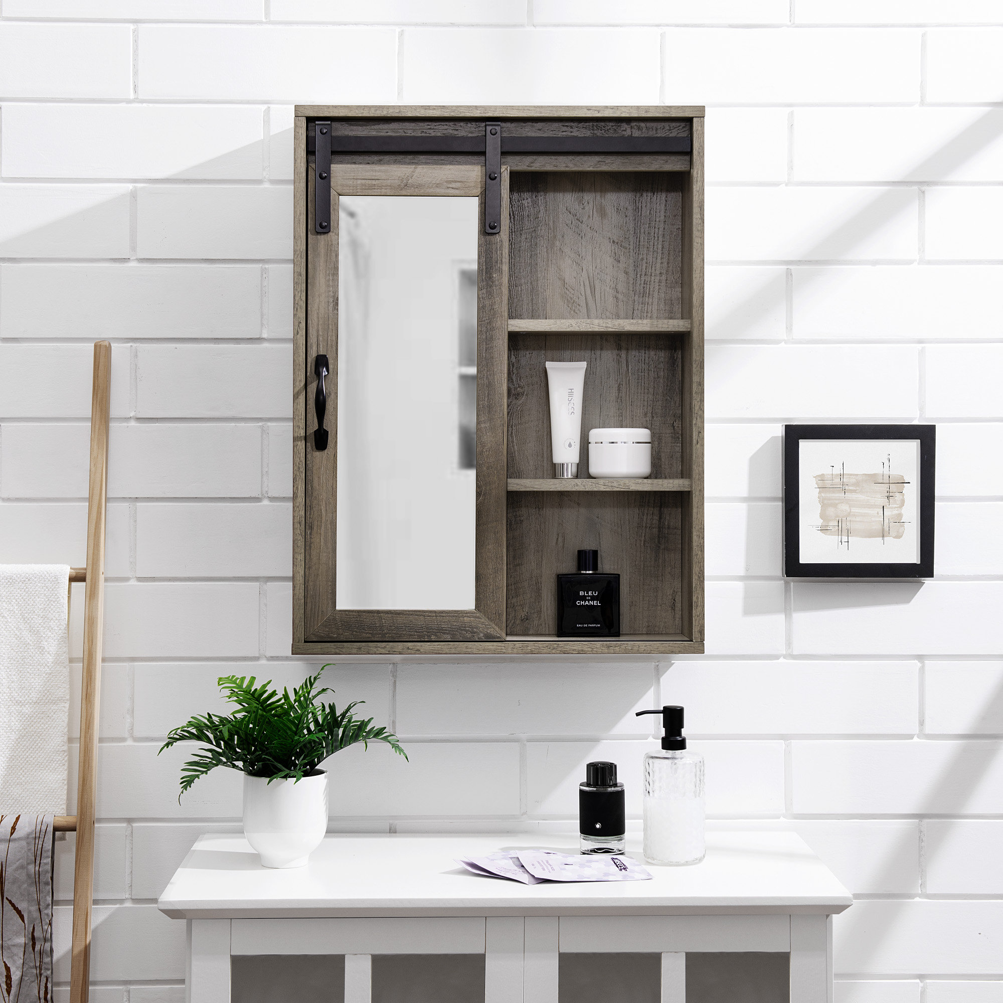 Gracie Oaks Jalia Wall Mounted Bathroom Cabinet & Reviews | Wayfair