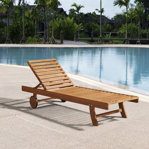 Modern Wood Outdoor Chaise Lounges | AllModern