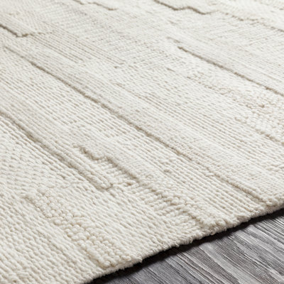 AllModern Rosalio Handmade Handwoven Wool Cream Rug & Reviews | Wayfair