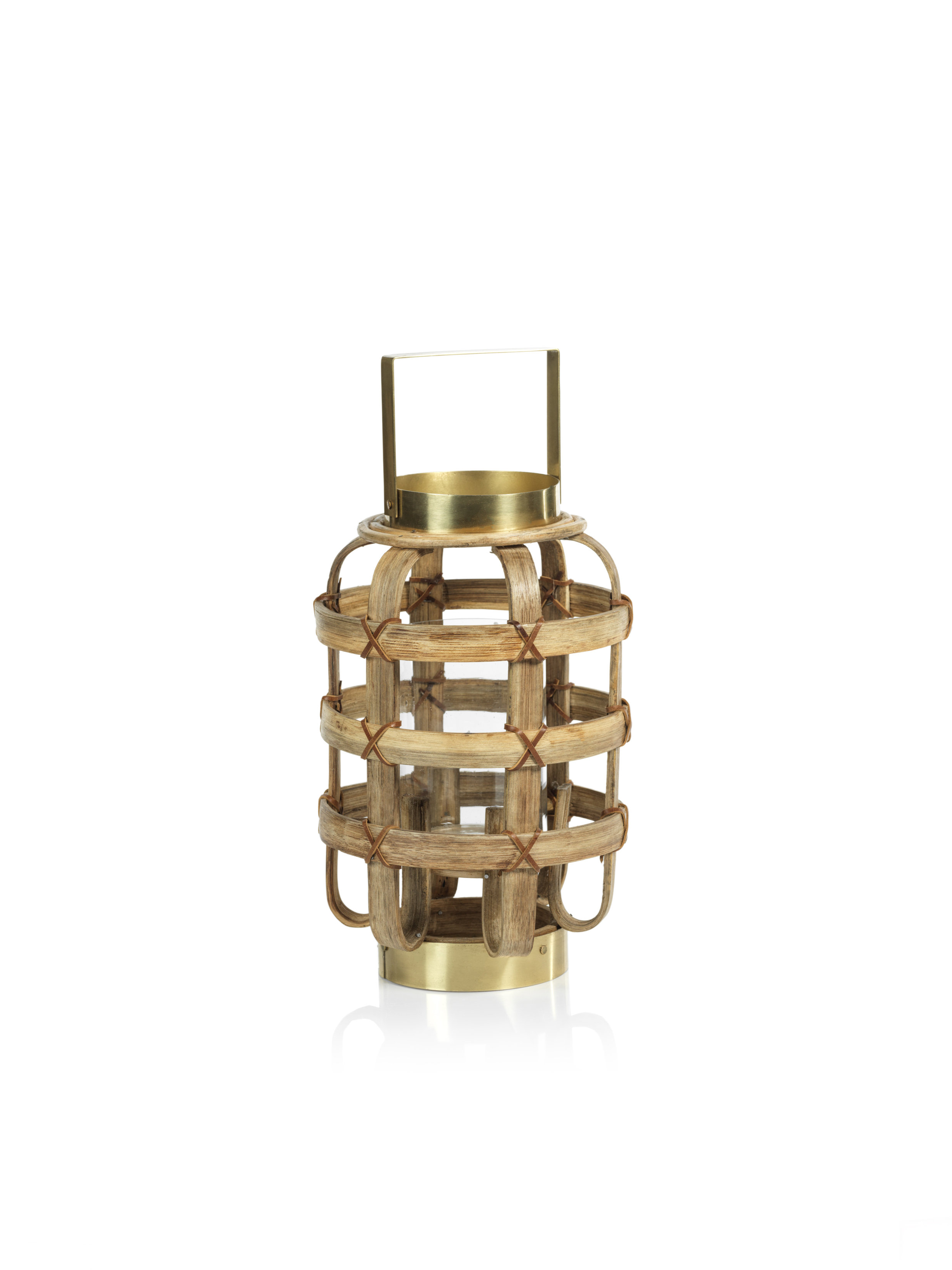 Bayou Breeze Bamboo Tabletop Lantern | Wayfair