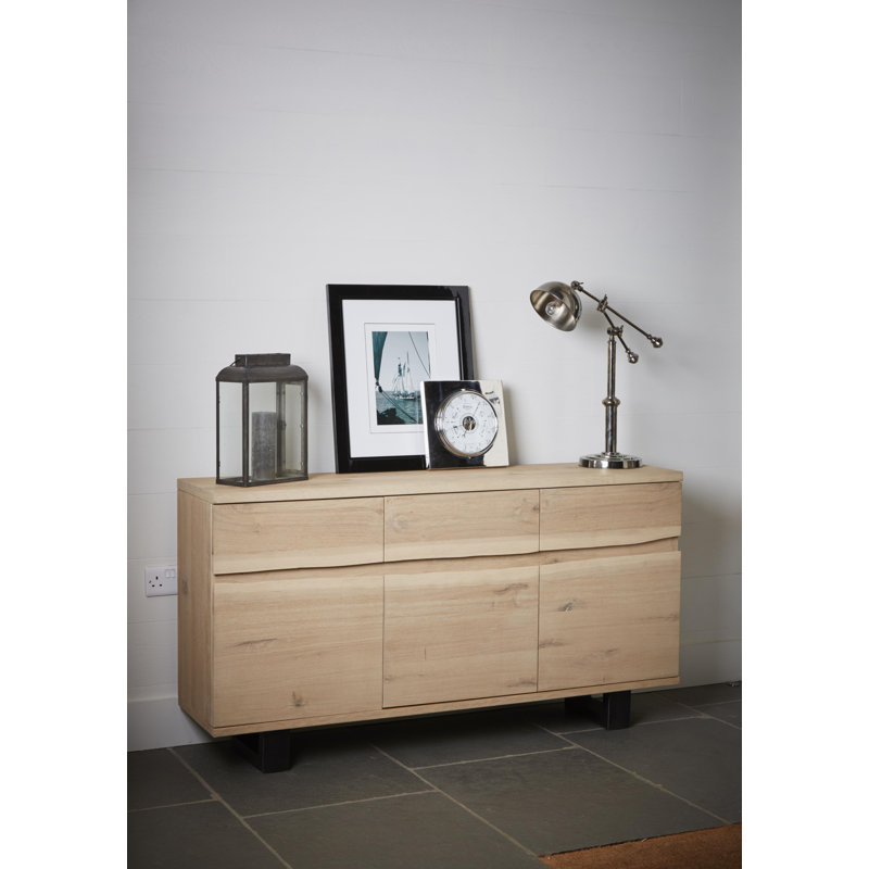Natur Pur Dematteo 150Cm Wide 3 Drawer Oak Sideboard | Wayfair.co.uk