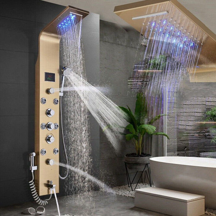Senlesen 45.27" Shower Panel with Fixed Shower Head | Wayfair