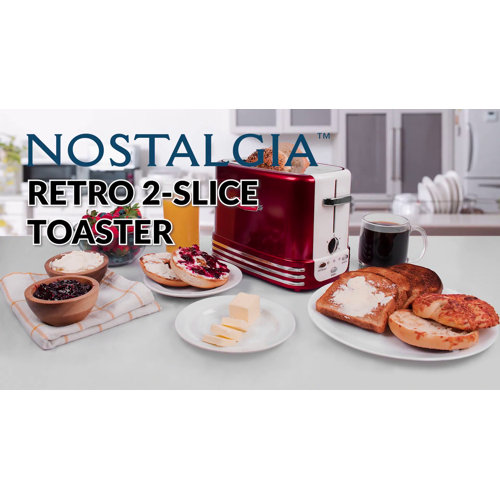 Nostalgia Electrics Nostalgia Retro Wide 2-Slice Toaster & Reviews ...