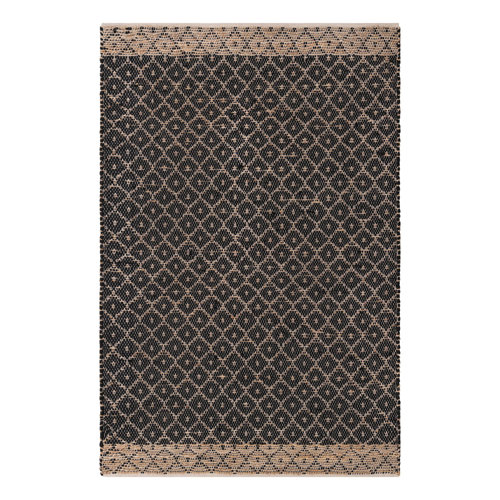 Foundry Select Asad Handmade Flatweave Jute/Sisal Black Rug & Reviews ...