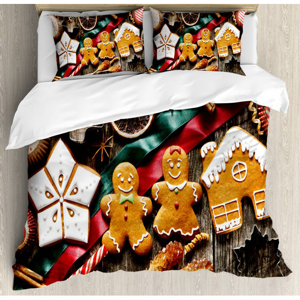 Ambesonne Gingerbread Man Duvet Cover Set | Wayfair