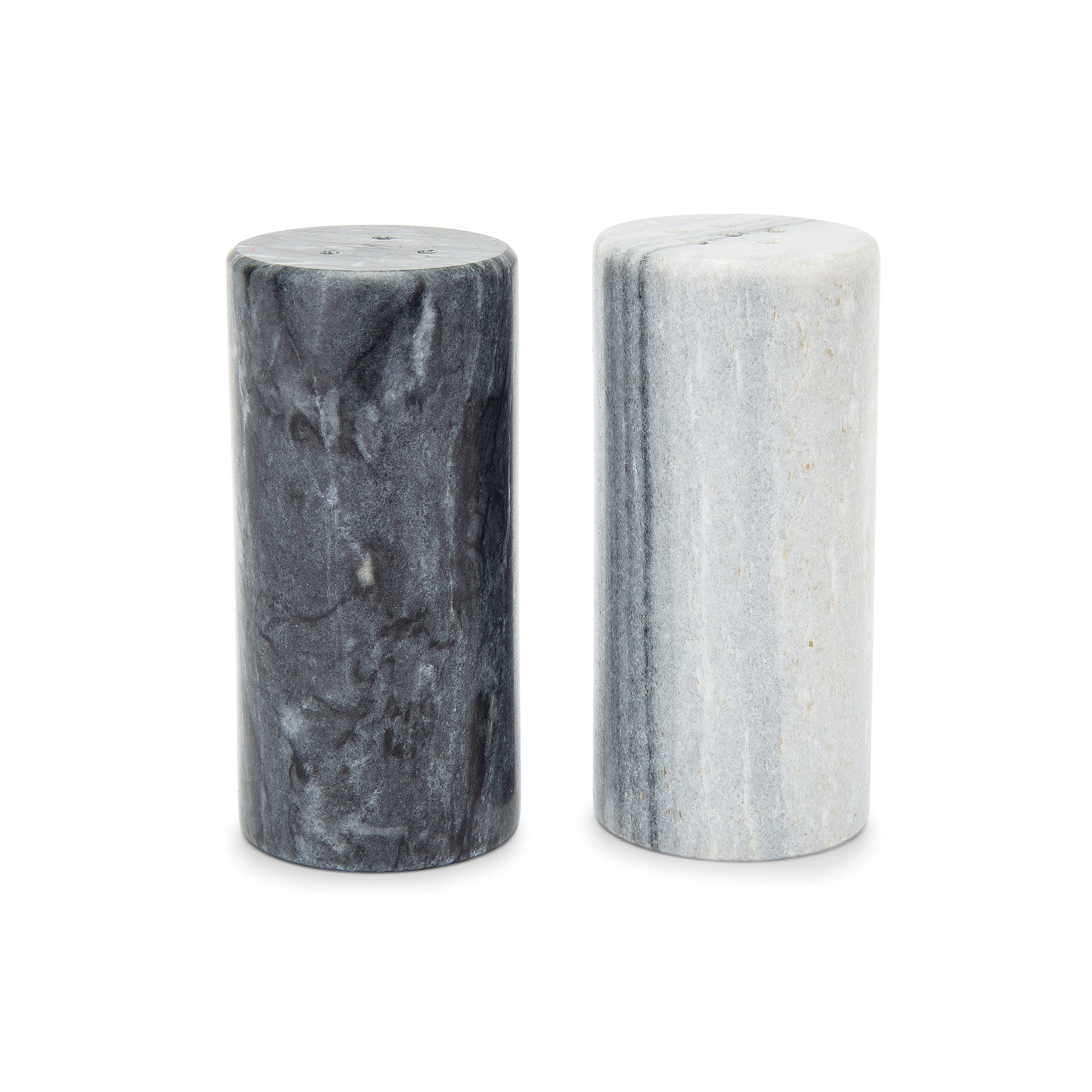 Fox Run Brands Brands White and Black Marble Salt and Pepper Shaker Set ...