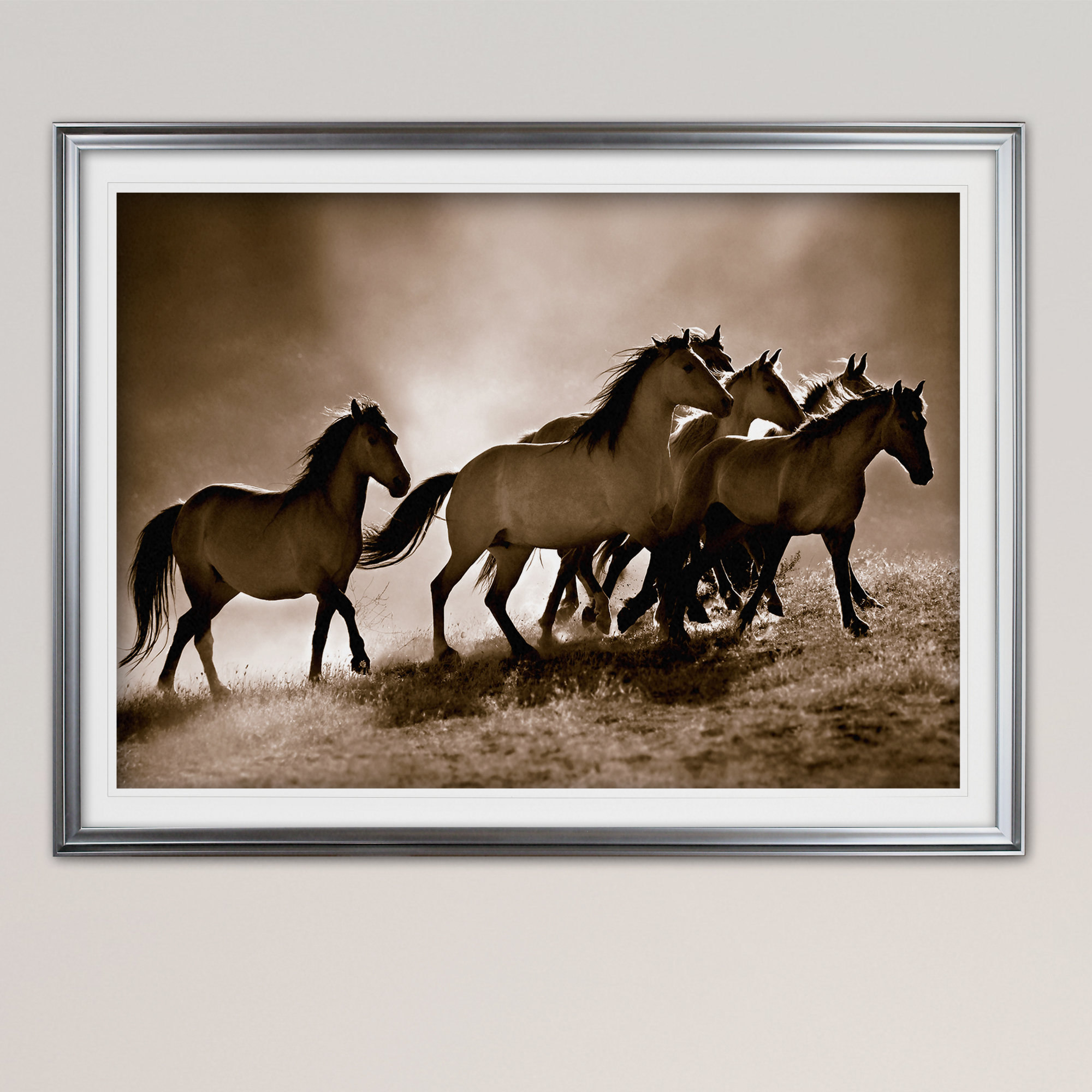 Millwood Pines Wild Horses - Picture Frame Print | Wayfair