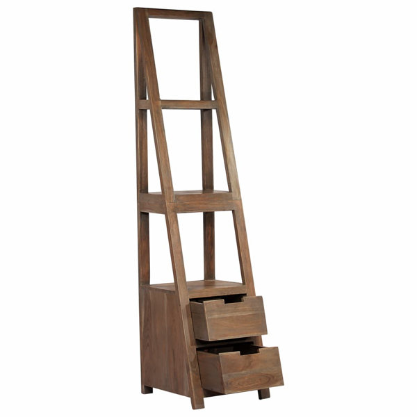 Union Rustic Furlow 175cm H x 40cm W Solid Wood Ladder Bookcase ...