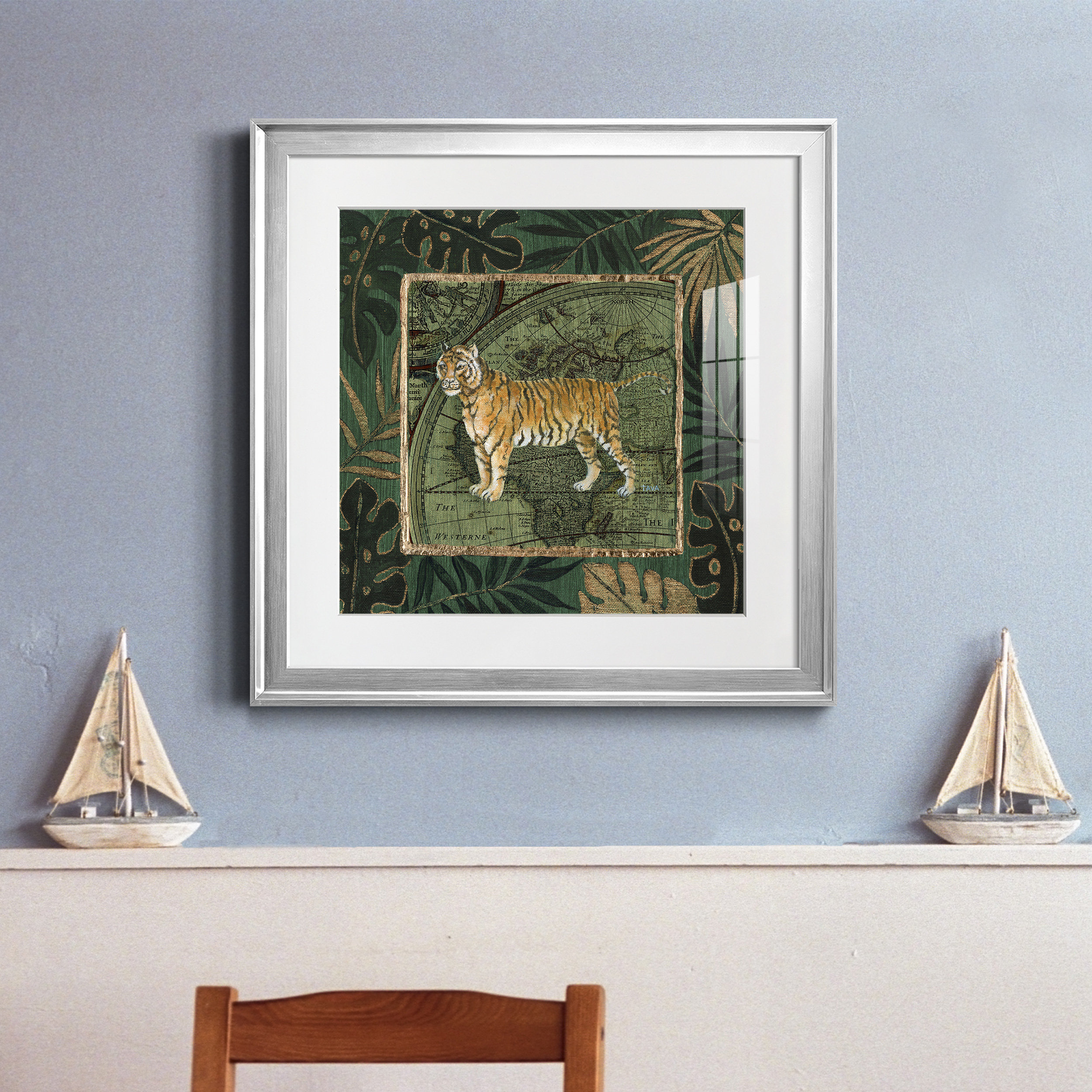 Bay Isle Home Jungle Tiger - Picture Frame Graphic Art | Wayfair