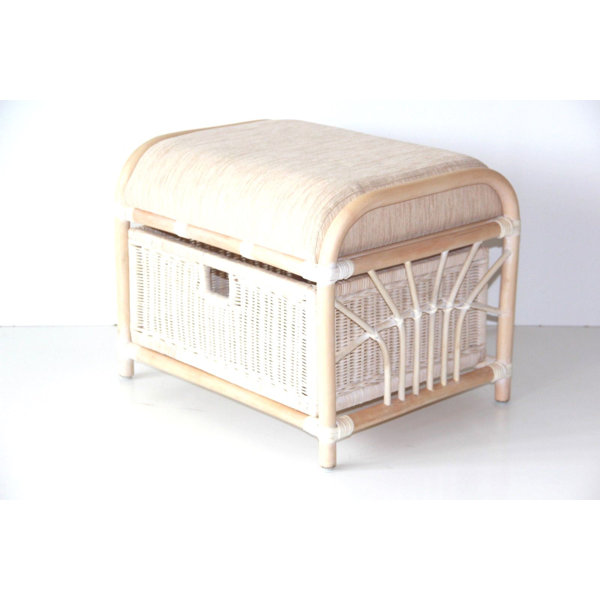 Bay Isle Home Eukleides Rattan Storage Ottoman | Wayfair