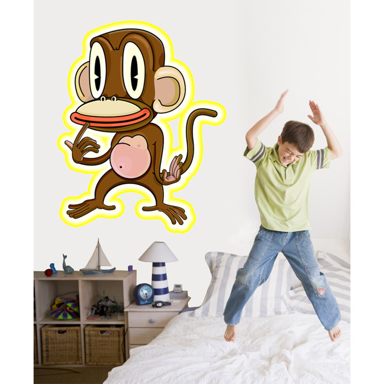 Wallhogs Pondering MonkeyWall Decal | Wayfair