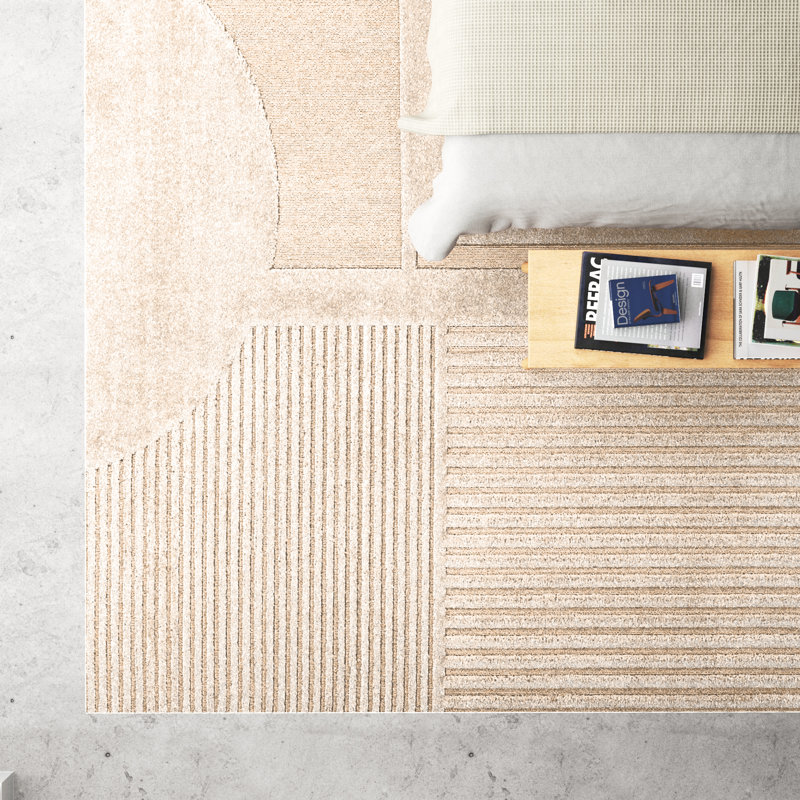 AllModern Courtyard Cream Rug & Reviews | Wayfair