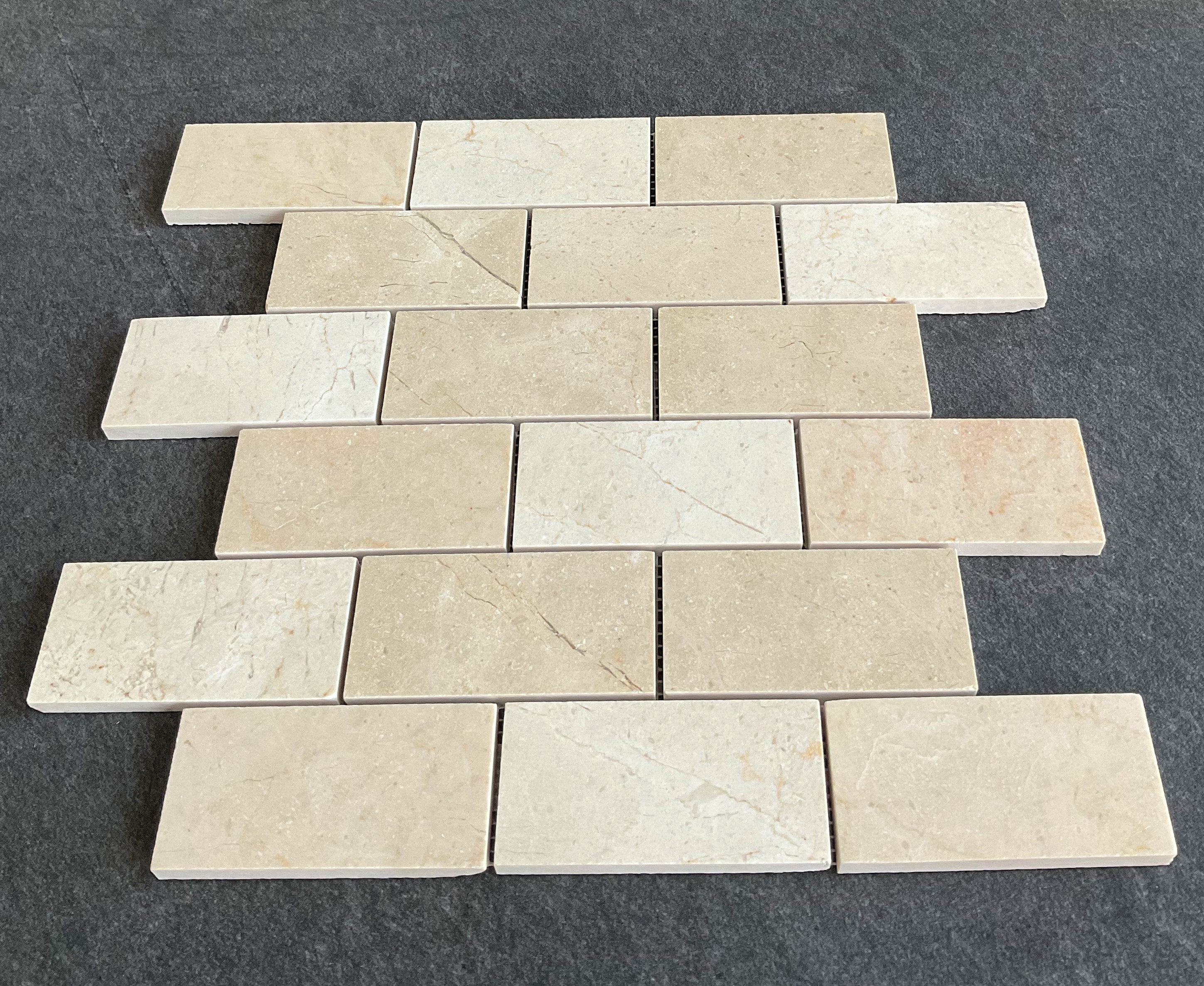 ES Stone 2" x 4" Marble Brick Joint Mosaic Wall & Floor Tile | Wayfair