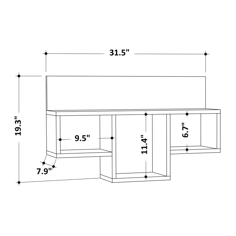 Bless international 4 Piece Floating Shelf & Reviews | Wayfair