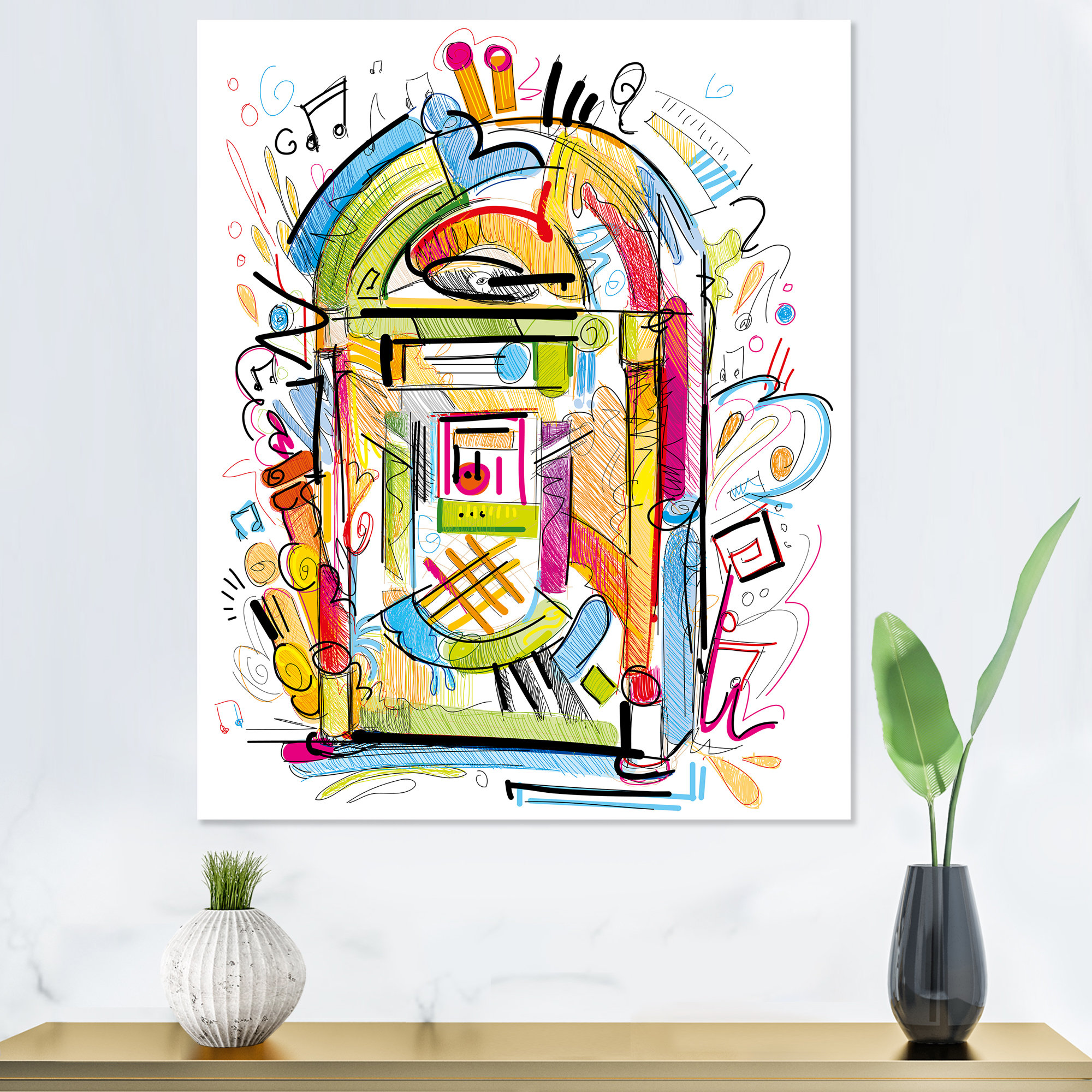 Ebern Designs Music Colorful Jukebox Abstract Design Music Colorful ...