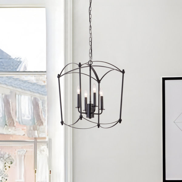 Wade Logan® Atavion 4 - Light Dimmable Square / Rectangle Chandelier ...