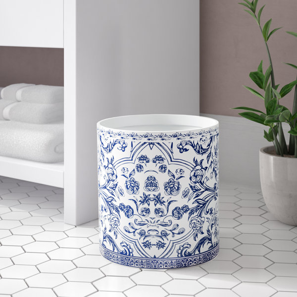 Blue-bathroom-wastebasket | Wayfair