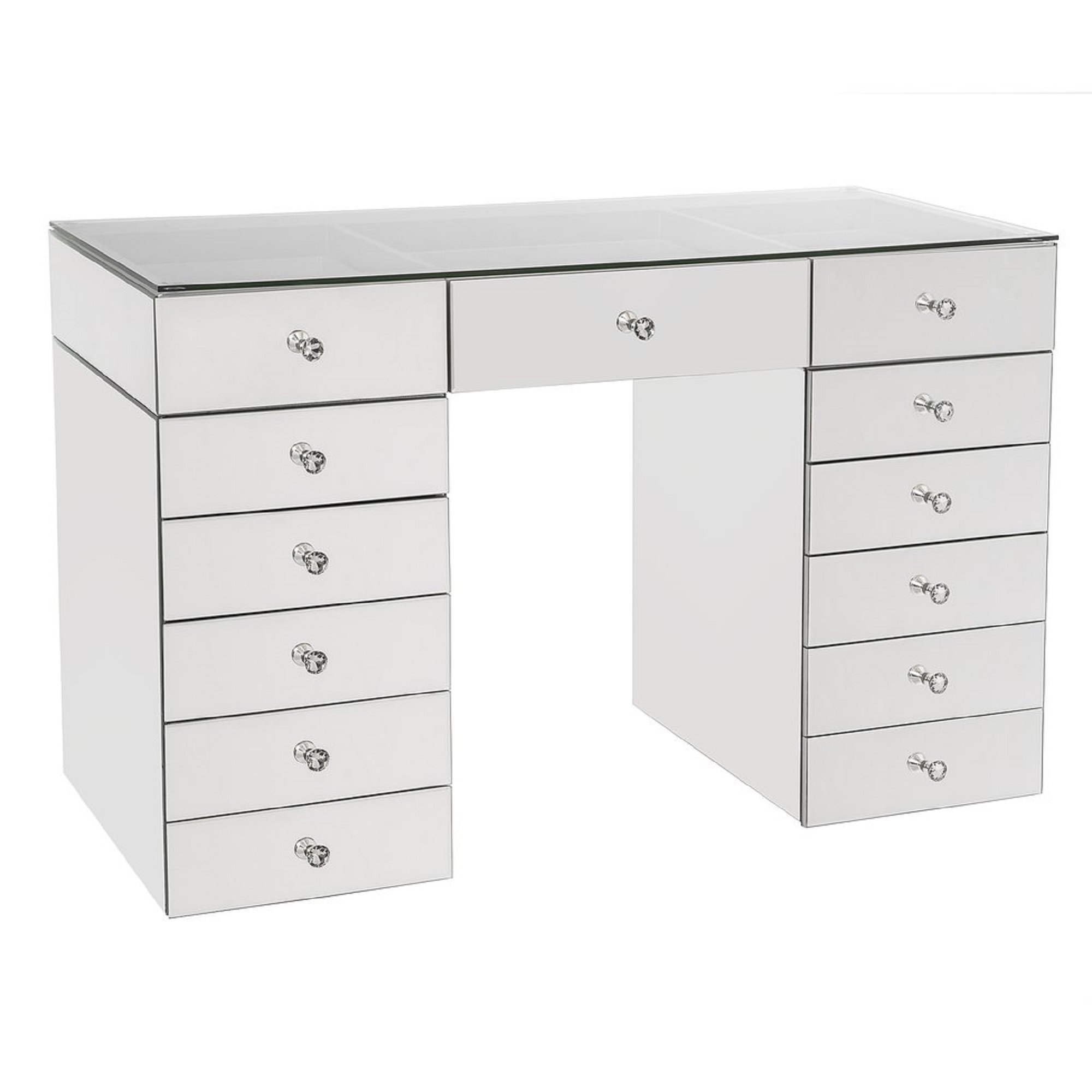 Latitude Run® Slaystation Danielle Mirrored Vanity Table Components ...