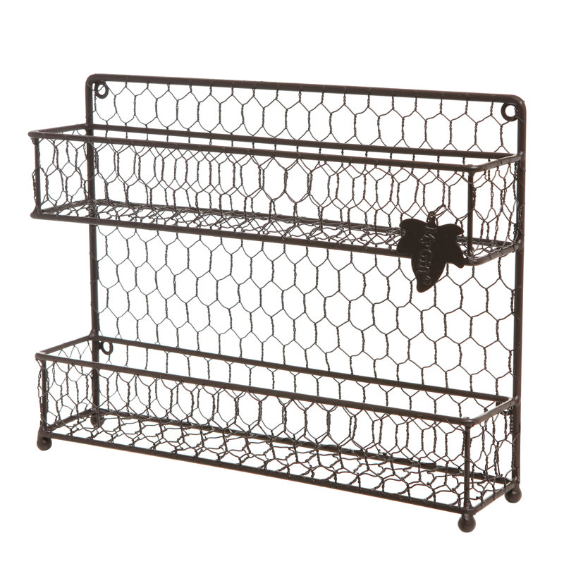Gracie Oaks 12 Jar 2 Tier Metal Wire Spice Rack & Reviews | Wayfair