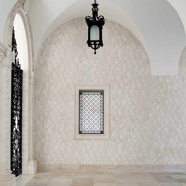 Merola Tile Blend 3" x 17.5" Porcelain Stone Look Subway Wall Tile ...