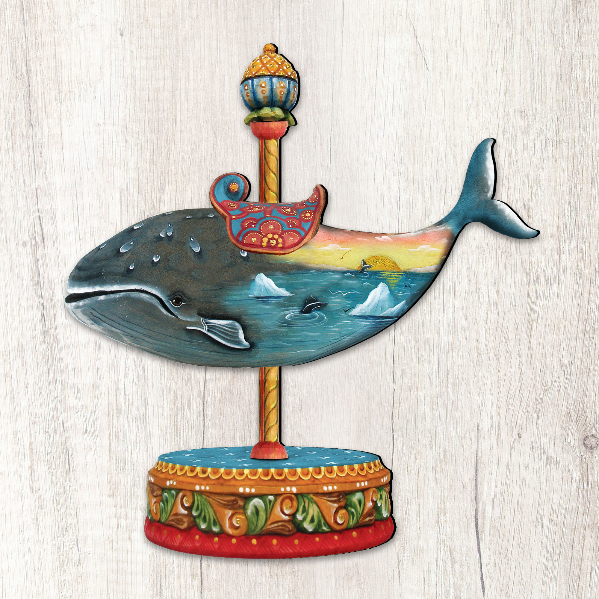 Longshore Tides Carousel Whale Wall Decor | Wayfair