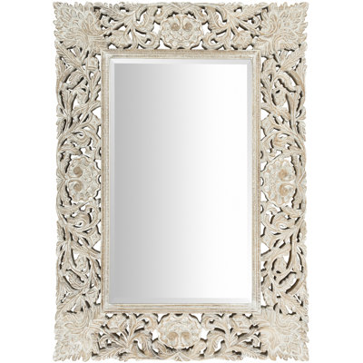 One Allium Way® Haigler Rectangle Wood Wall Mirror & Reviews | Wayfair
