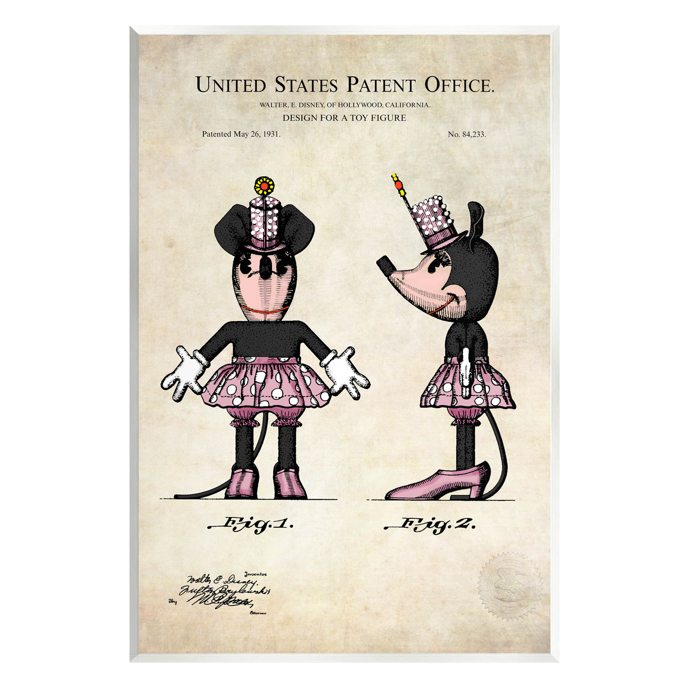 Stupell Industries Mouse Character Figure Diagram by Karl Hronek ...