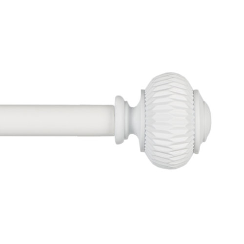 Lauren Ralph Lauren Iron Adjustable 1'' Diameter Single Curtain Rod ...