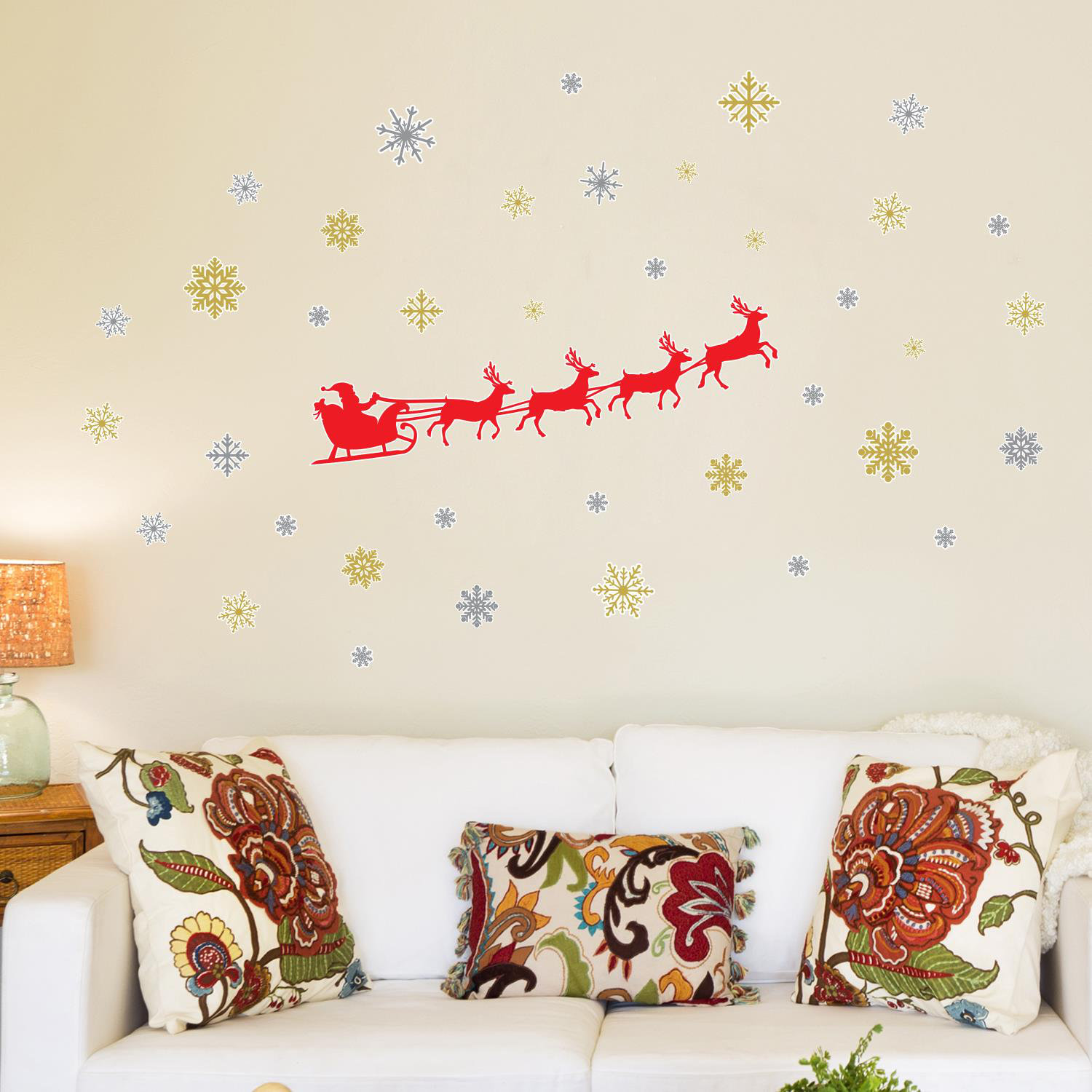 The Holiday Aisle® Santa's Sleigh Wall Decal & Reviews | Wayfair